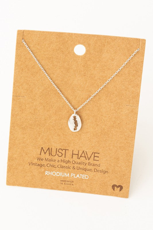 Cowrie Shell Pendant Necklace - Silver – Pineapple Lain Boutique